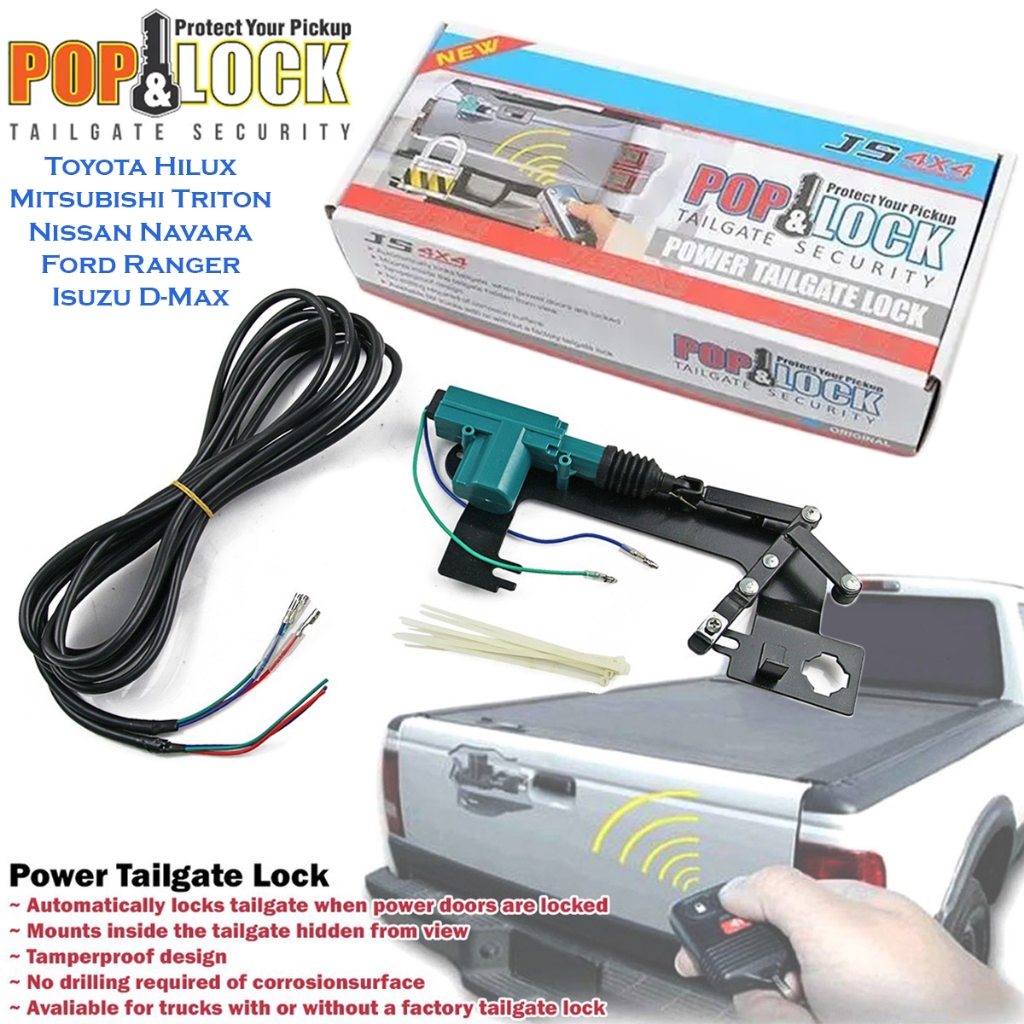 POP&LOCK TAIL GATE Security Power Tailgate Lock Toyota Hilux VIGO REVO ...