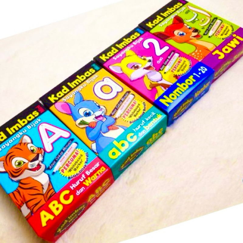 Mini Flash Card for Kids Kad Imbas ABC abc 123 Jawi | Shopee Philippines