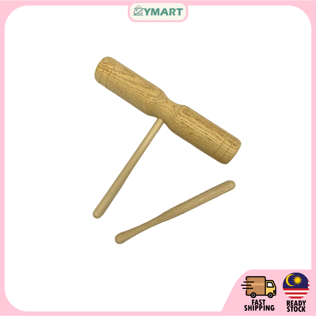 Two Tone Music Block, Wooden Music Block, Kayu Tik Tok Alat Muzik ...