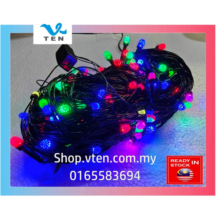17M V8 RGB Change Color Fairy Light Lampu Raya Lampu LED Lampu Warna ...
