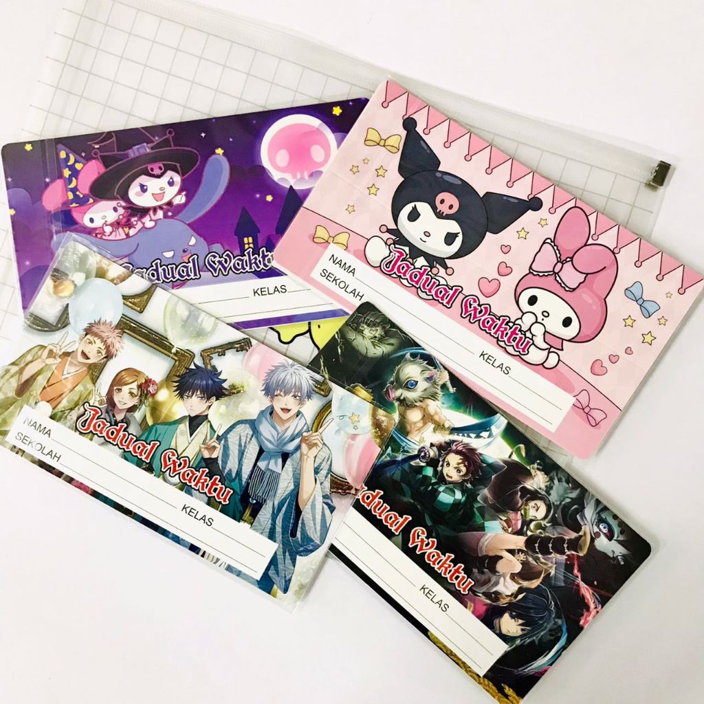 Timetable sticker Kuromi Timetable Sifir Timetable for Children School ...