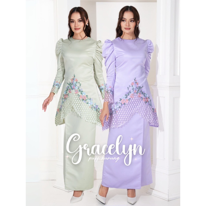 GRACELYN PUFFY KURUNG NEESTYLE MELROSE PUFFY KURUNG BAJU RAYA 2024 Baju ...