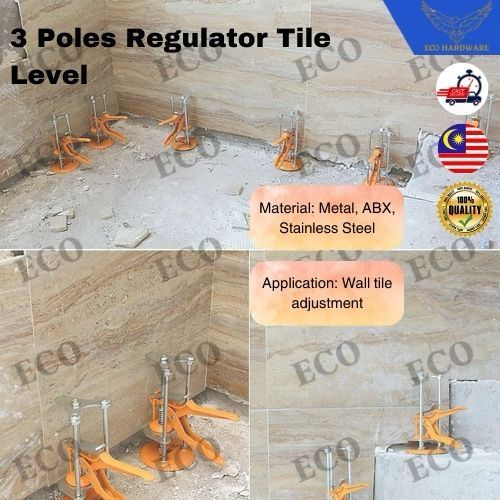 Heavy Duty 3 Poles Wall Tile Regulator Height Level Support Heighter ...