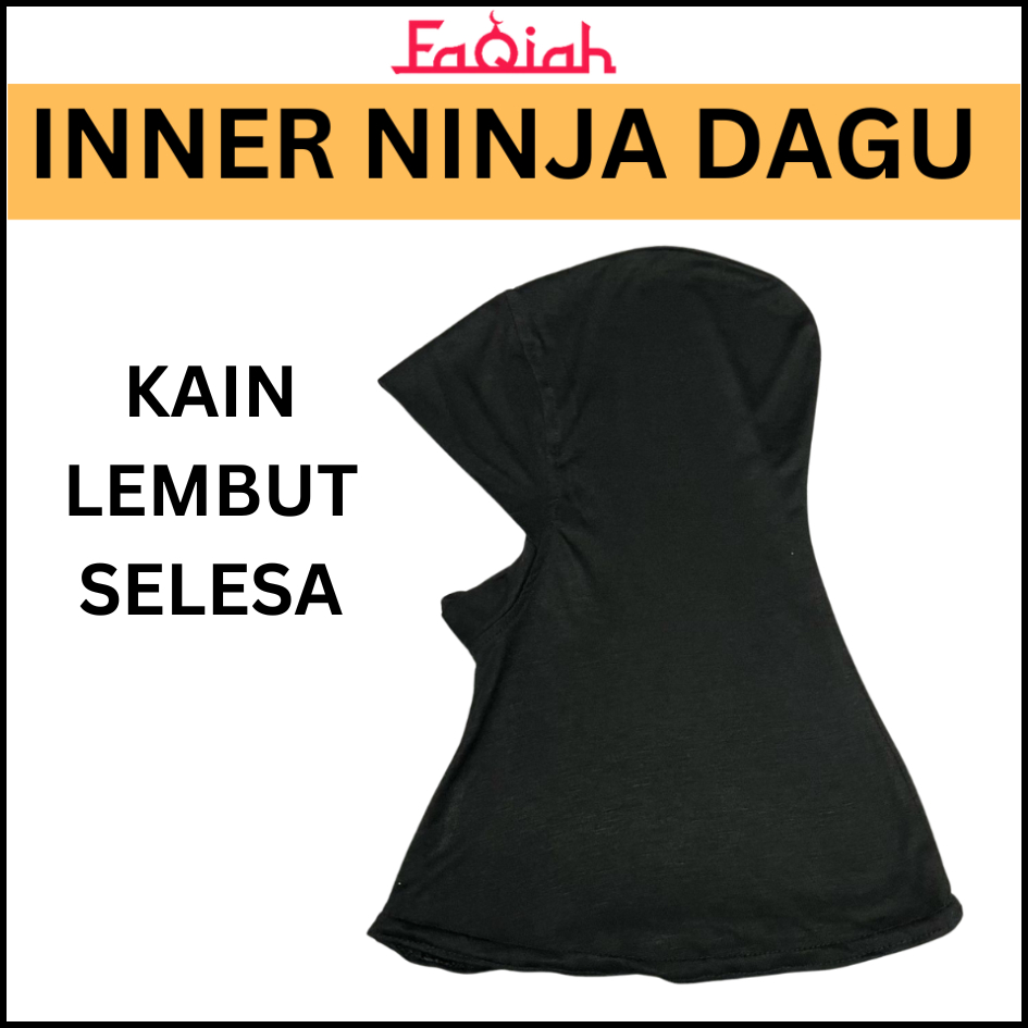 Inner Ninja Berdagu Anak Tudung Cotton Jesse Premium Muslimah Inner ...