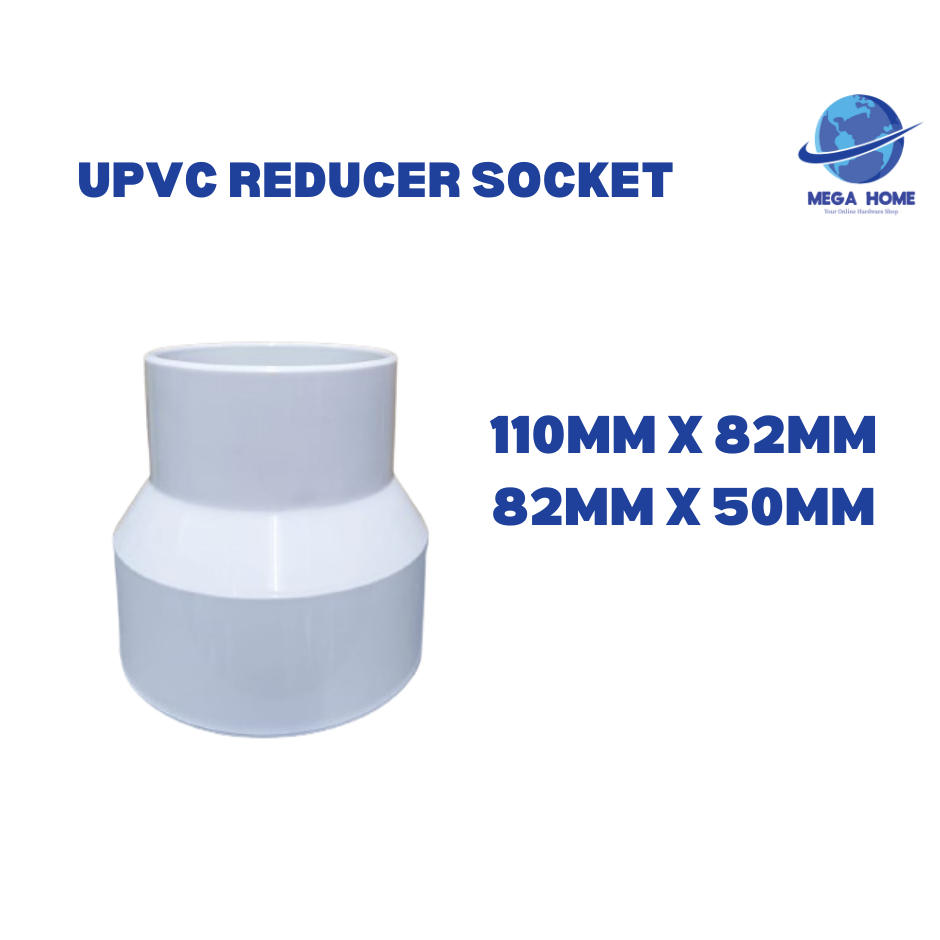STOCKED UPVC REDUCER SOCKET 110MM x 82MM / 82MM x 50MM | Shopee Philippines