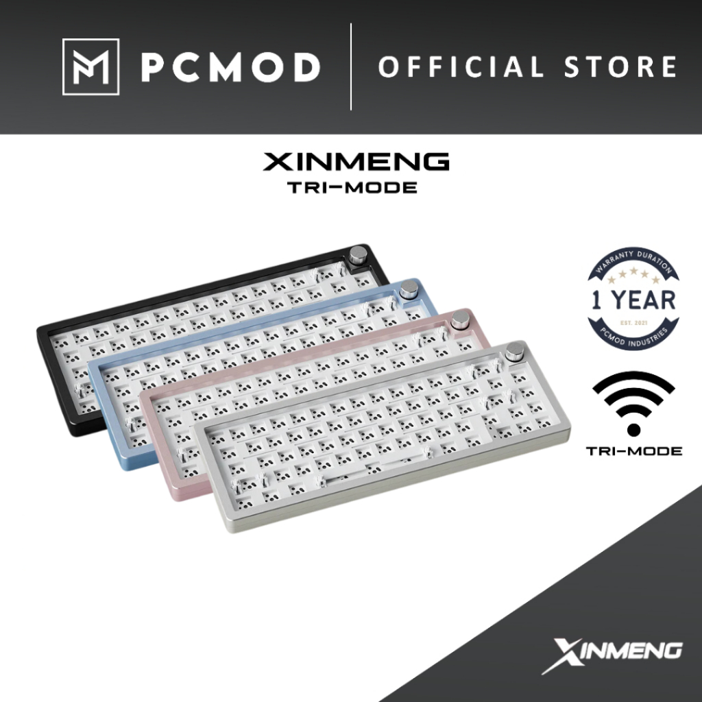 XinMeng A66 Tri-Mode Aluminum Barebone Mechanical Keyboard Gasket , RGB ...