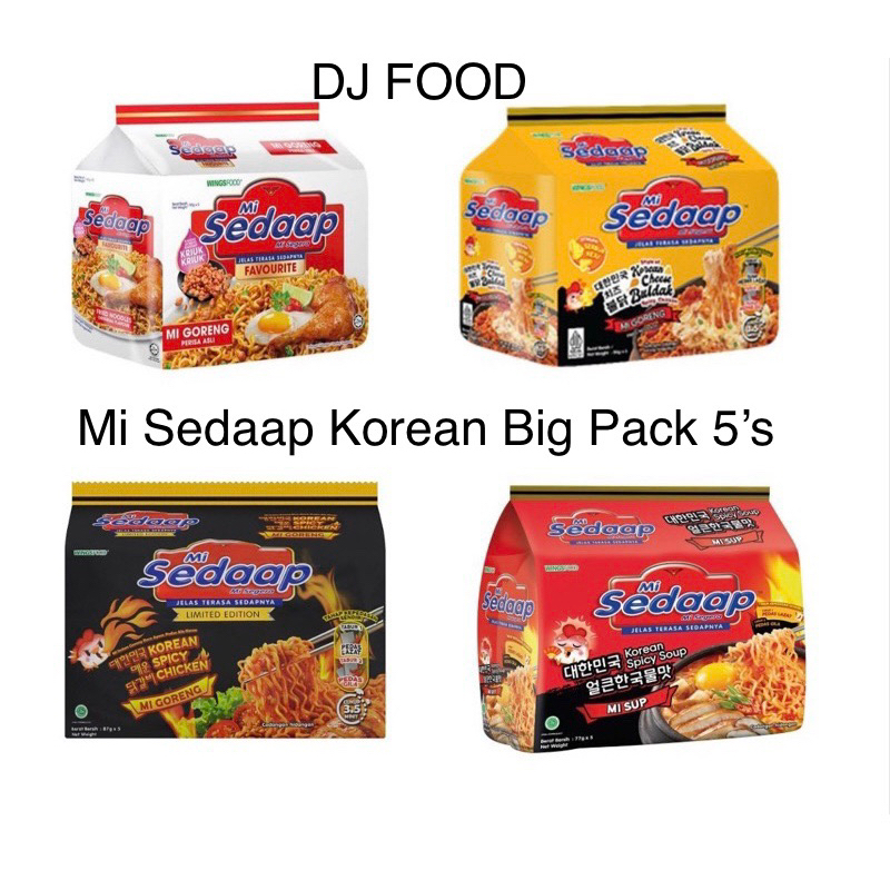Fried Sedaap Noodles / SOTO / Cheese / Korean Spicy / Korean Spicy Soup ...