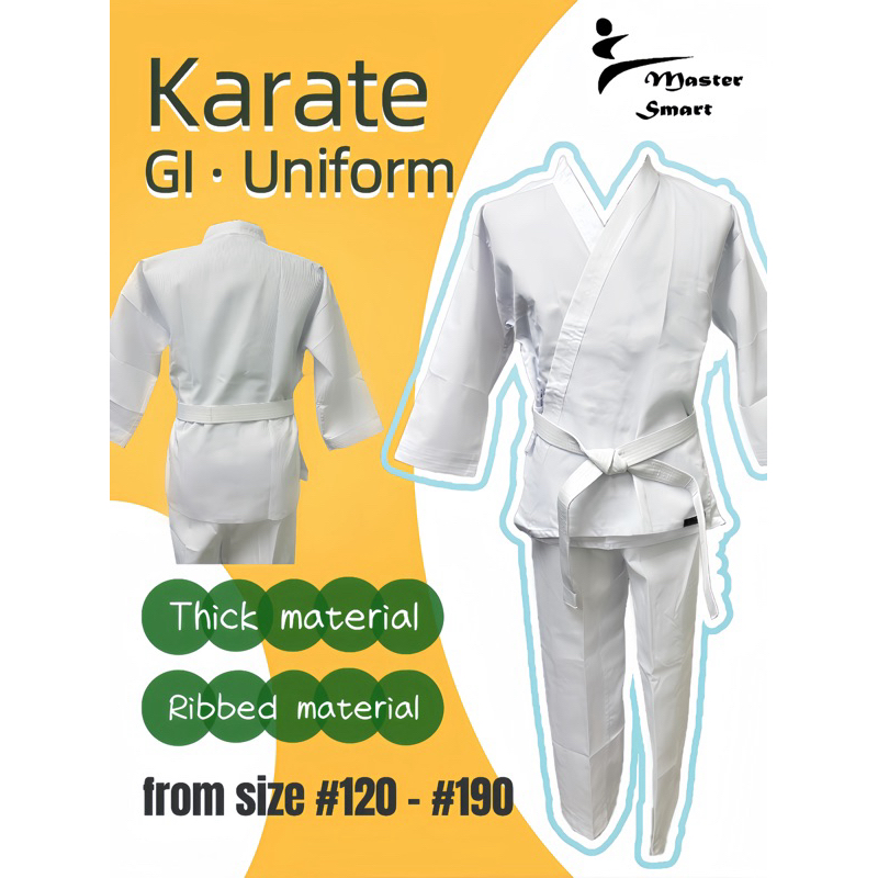 KARATE GI Uniform ribbed material | Shopee Philippines