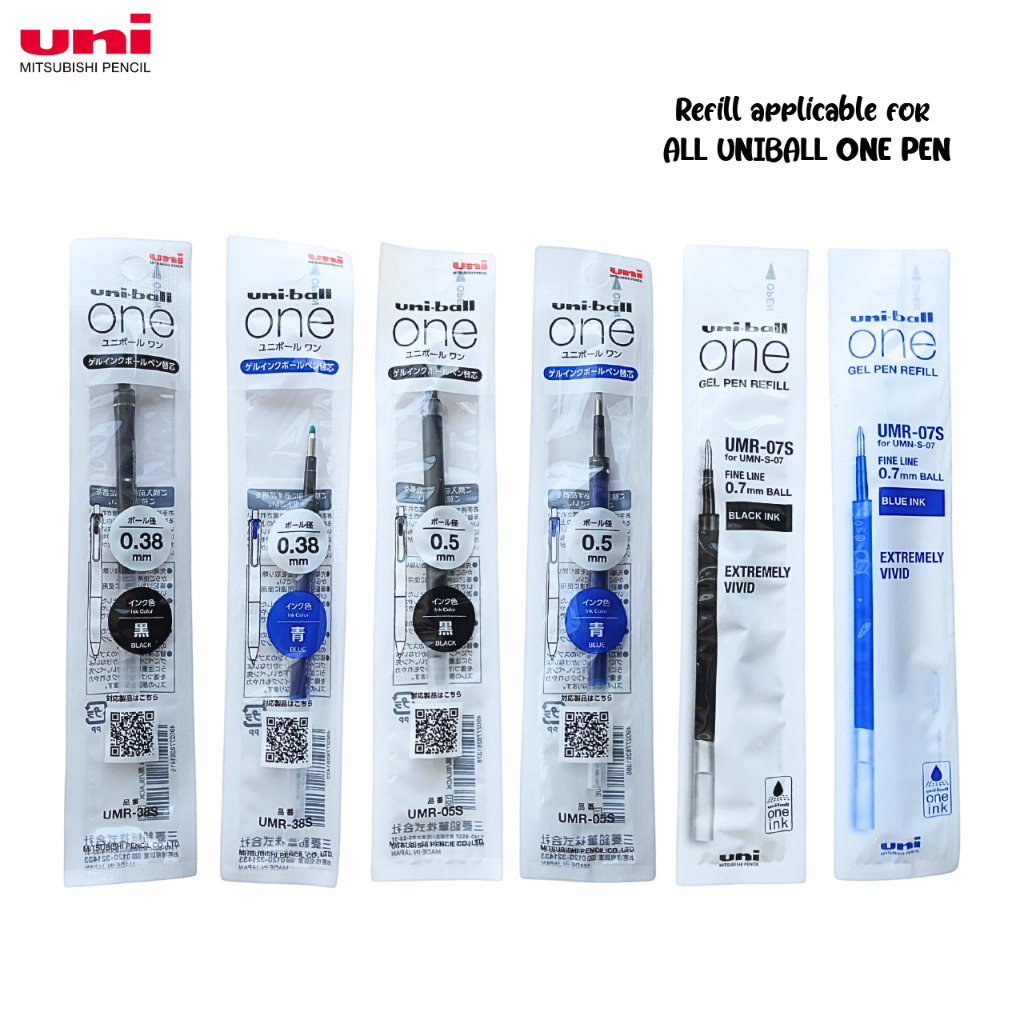 Uni Uni-ball One Gel Pen Refill (0.7mm/0.5mm/0.38mm) | Shopee Philippines