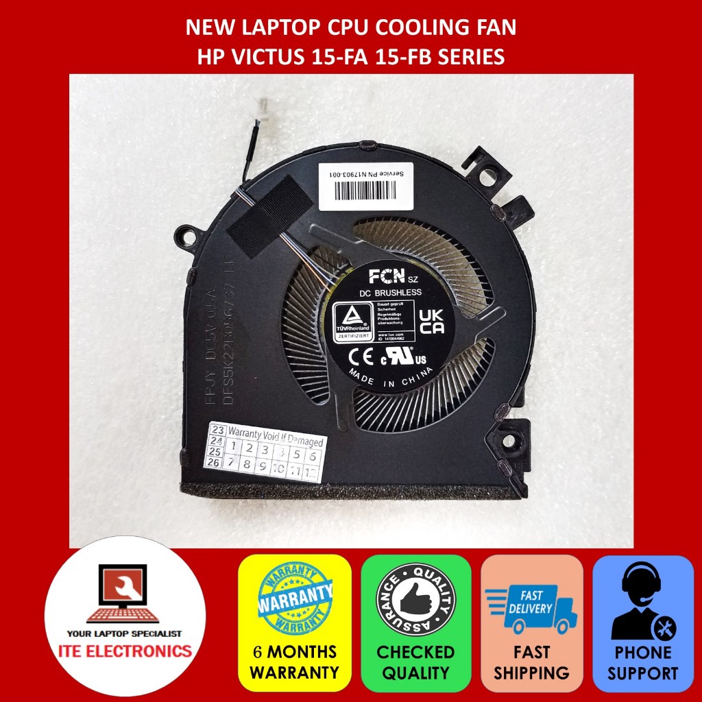 NEW HP VICTUS 15-FA 15-FB SERIES LAPTOP CPU COOLING FAN | Shopee ...