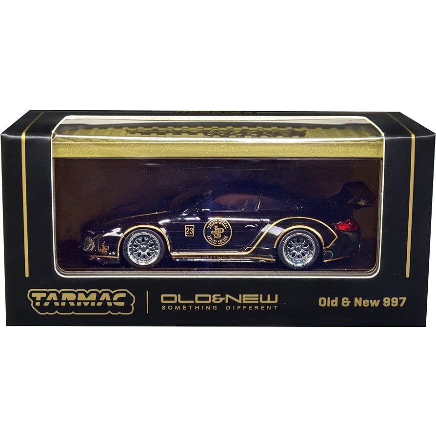 TARMAC Limited Edition Porsche Old & New 997 Black 1:64 Tarmac Works ...