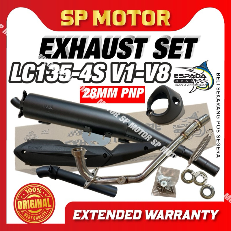 YAMAHA LC135 4S V1-V8 FI RACING EXHAUST PIPE BACK PRESSURE BUNYI SENYAP ...
