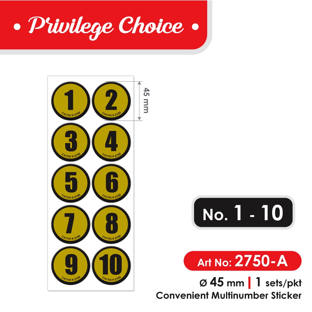 2750- Epoxy Numbering Sticker/ Pelekat Nombor Meja/ Table Number ...