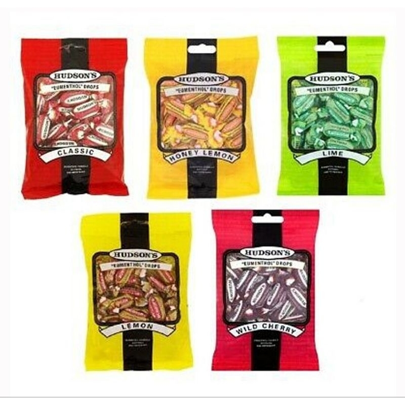 Hudsons Eumenthol Candy (100g) Classic / Lemon / Wild Cherry / Lime ...