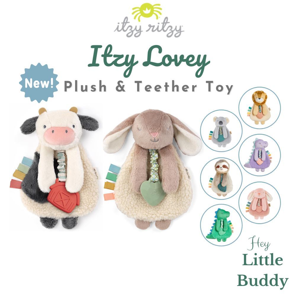 Itzy Ritzy Lovey Plush Teether Toy Teething Soft Cute Baby barang ...