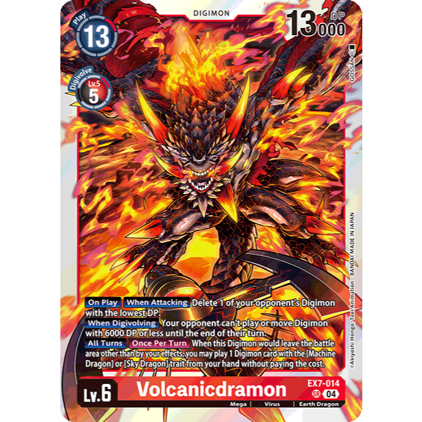DIGIMON CARD Volcanicdramon EX7-014 SR | Shopee Philippines