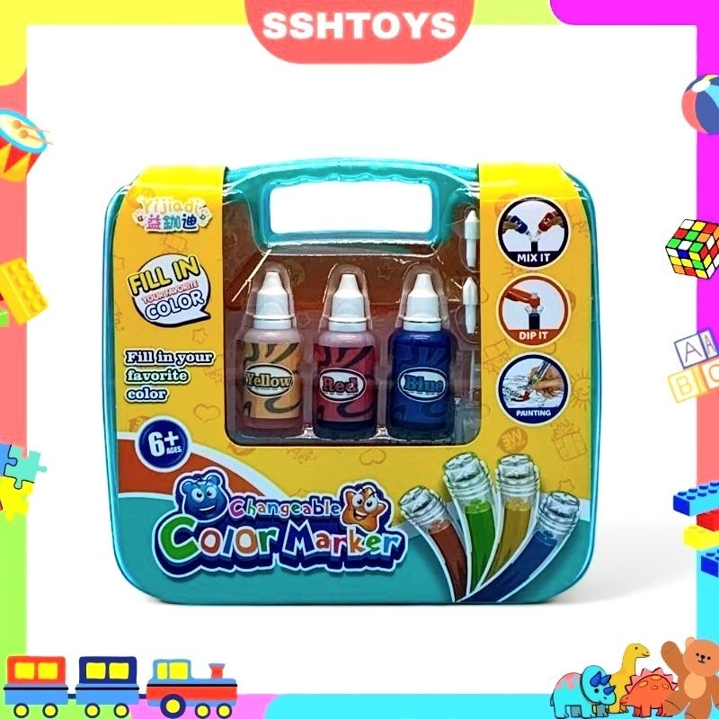 DIY EDUCATIONAL COLOR MARKER TOY WITH 16 COLOR PEN | Shopee Philippines