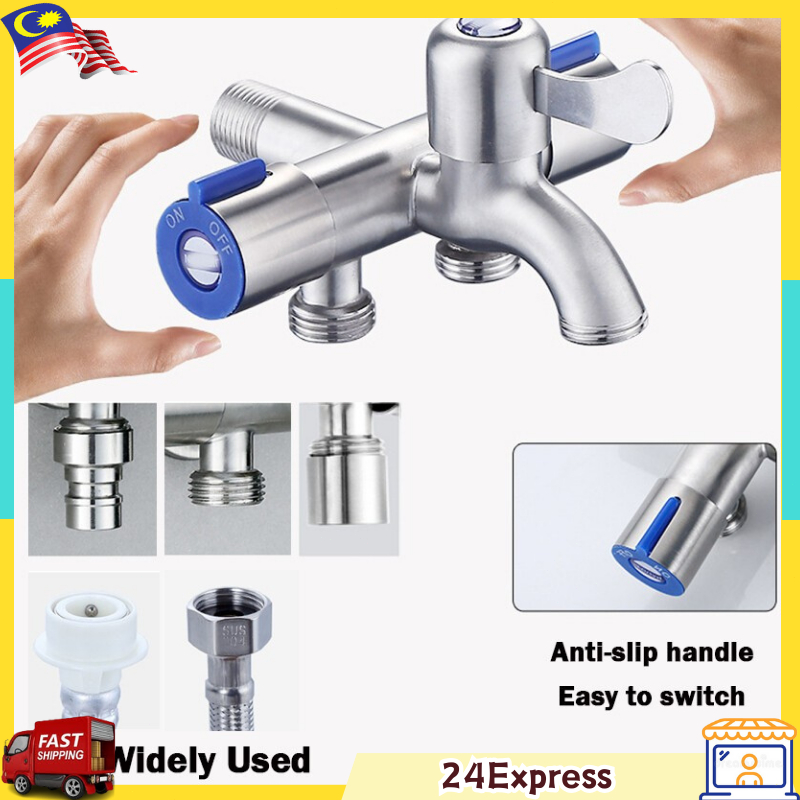 sus 304 3 way water tap valve Bathroom toilet Sink bidet valve Washing ...
