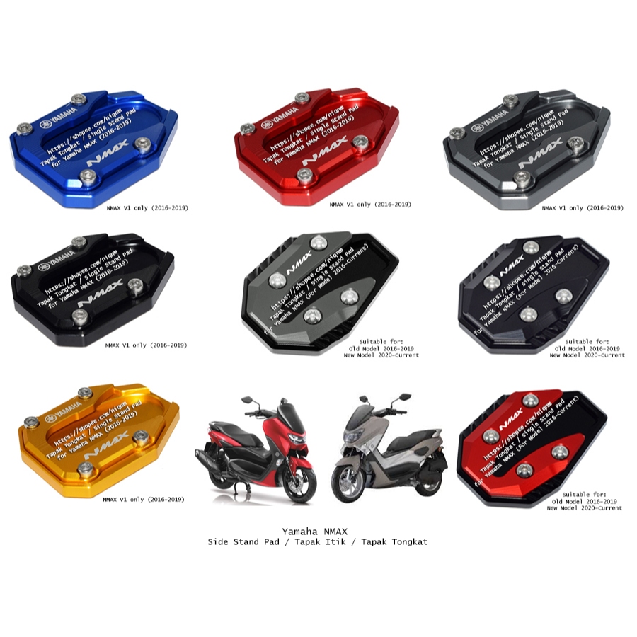 Side Stand Pad Foot Plate for Yamaha NMAX V1 V2 Tapak Tongkat Tapak ...