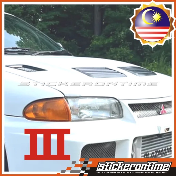 Mitsubishi Lancer GSR Evo 3 Left and Right Door Car Sticker | Shopee ...