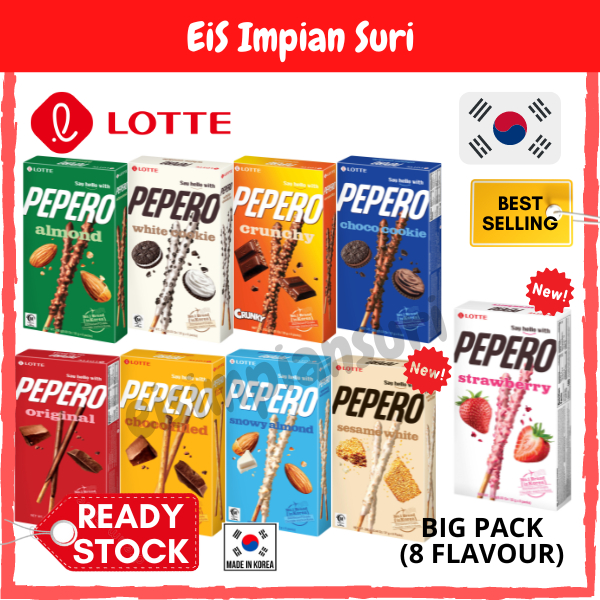 Coklat Lotte Pepero Big Pack Chocolate 256g Assorted Flavour Halal ...