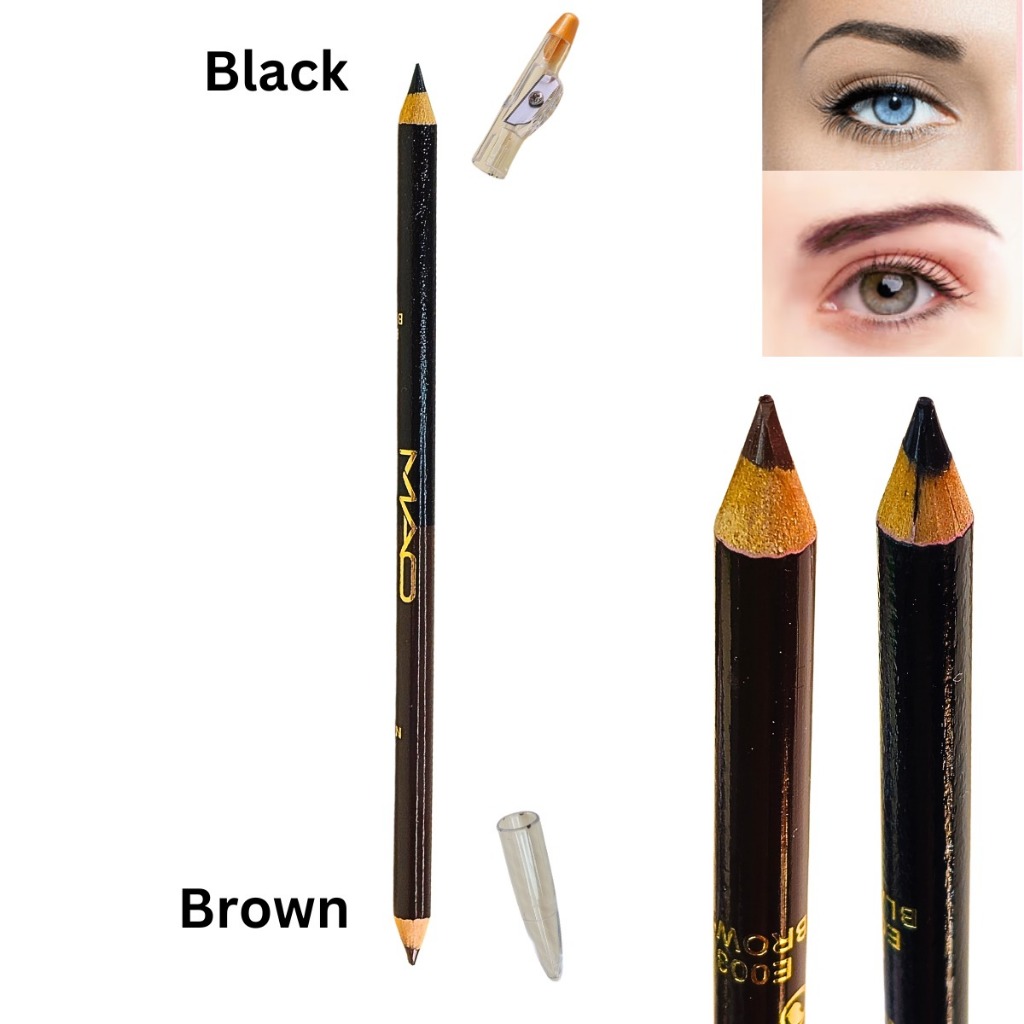MAO & XXL 2in1 Black Brown White Chocolate Eyebrow and Lipliner Pencil ...