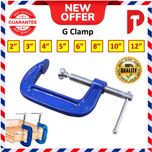 Metal G Clamp Carpenter Handyman Vise Grip Woodworking Tool C Clamp ...