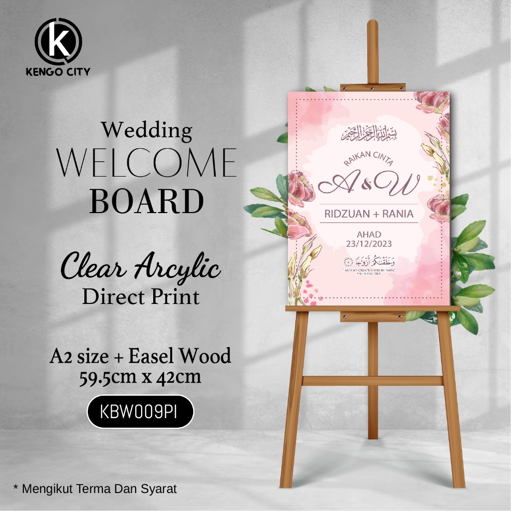 Welcome Board Acrylic/Welcome Board/Welcome Board/Wedding Dress ...