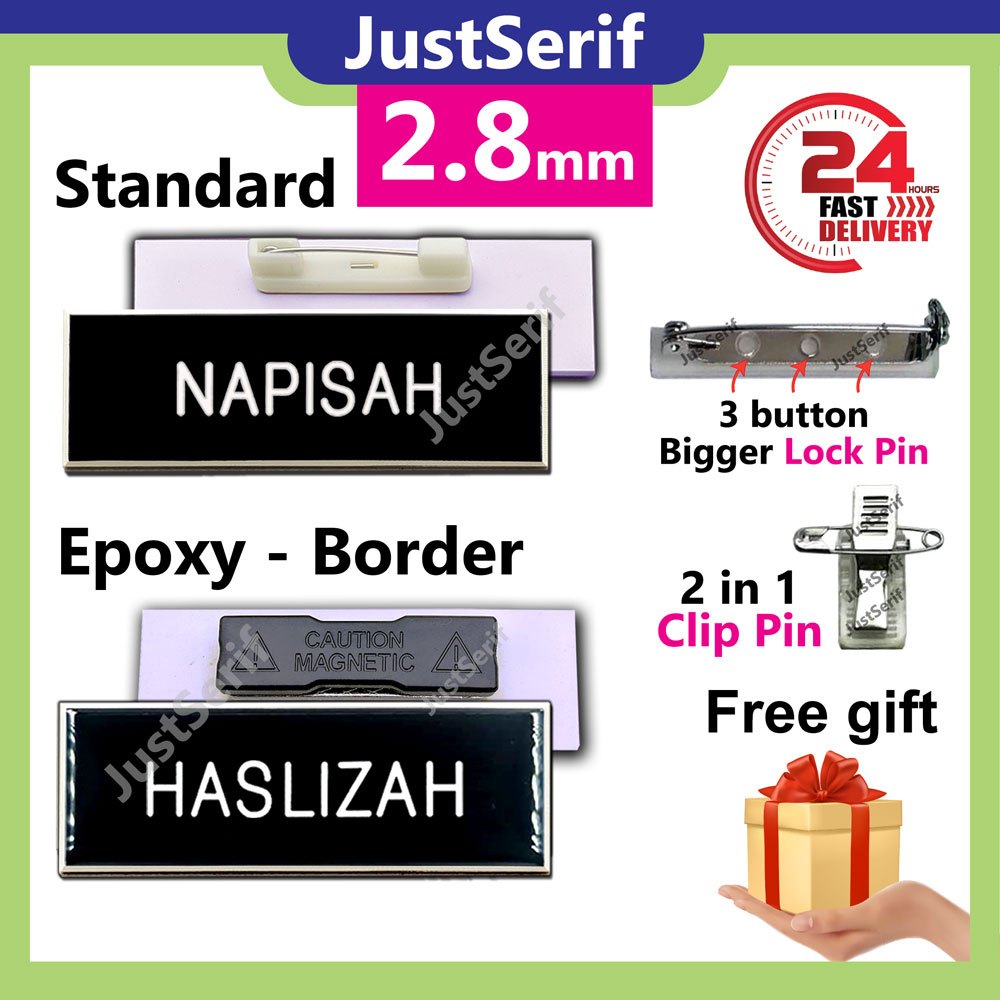 Name tag Rumi tebal matte surface nametag government sekolah pengawas ...