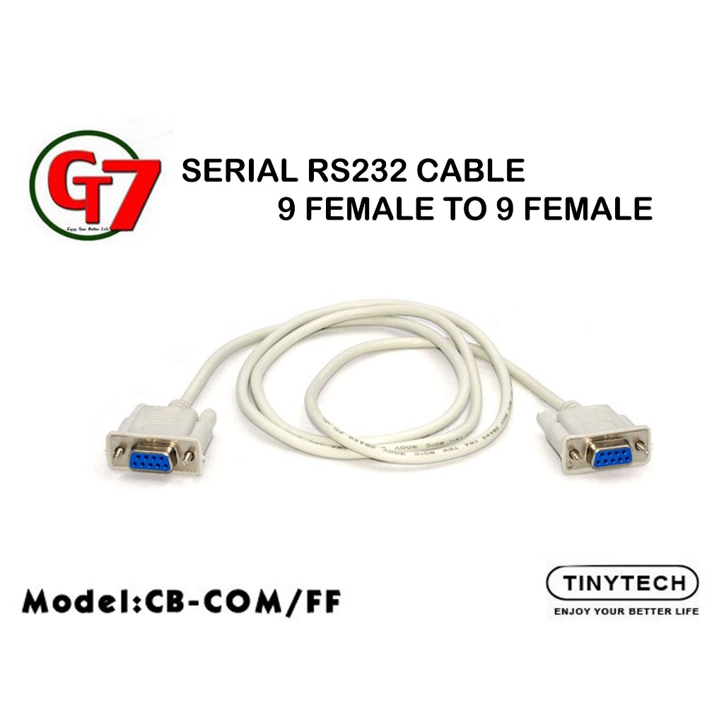SERIAL RS232 - 9 PIN FEMALE TO 9 PIN FEMALE CABLE (CB-COM/FF) | Shopee ...