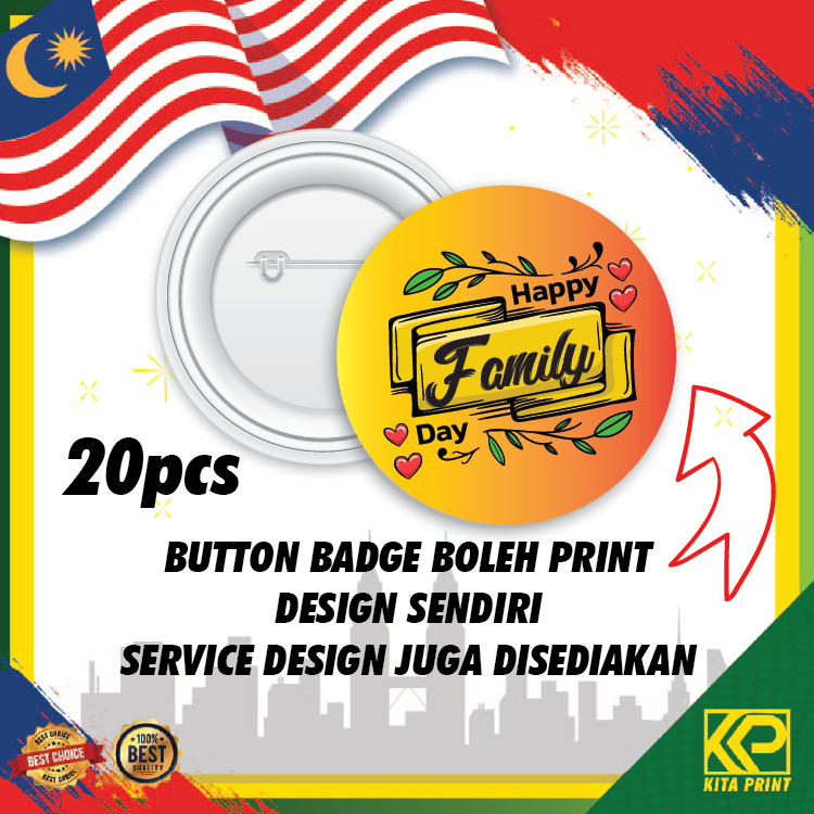 Button Badge boleh print design sendiri / button badge 58mm | Shopee Philippines