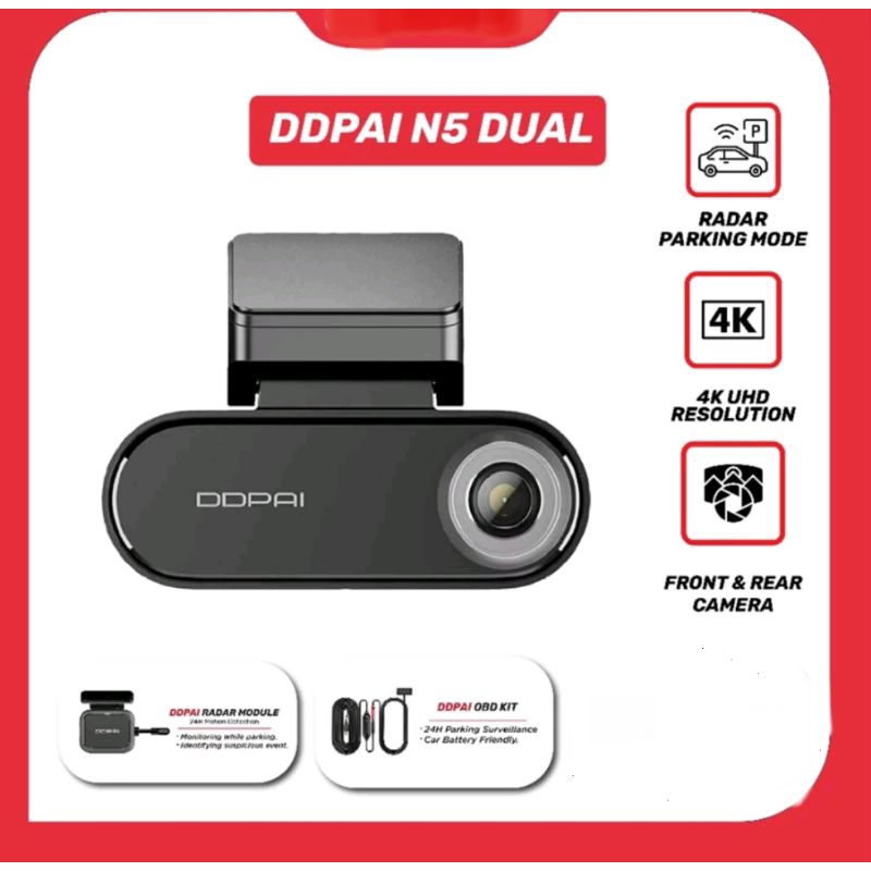 Clearance DDPAI N5 Dual Front and Rear 4k Ultra HD Resolution AI Dash cam | Shopee Philippines