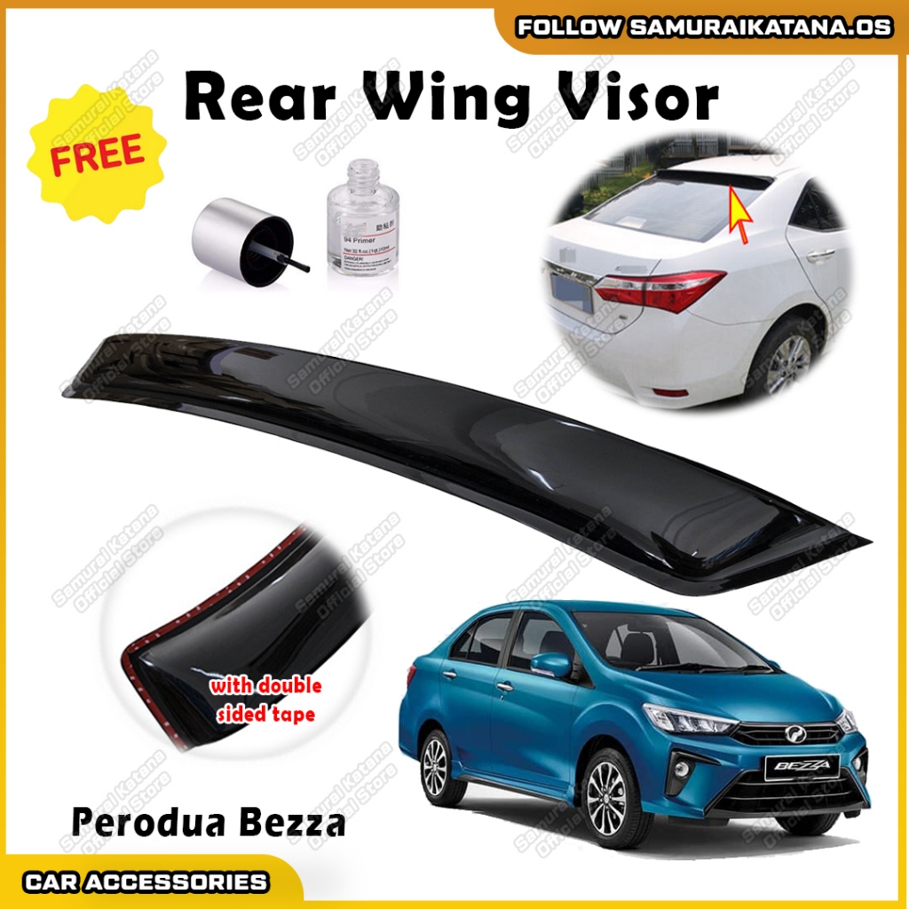 For Perodua Bezza Car Rear Wing Visor Windscreen Cermin Belakang Kereta ...