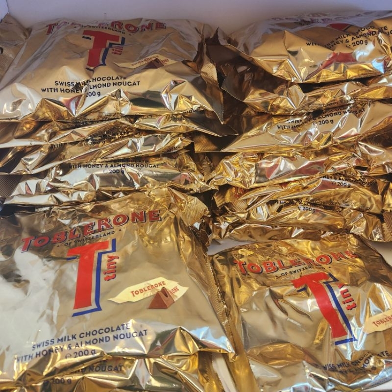 Toblerone Tiny White Toblerone Tiny Gold 200gm 25pcs | Shopee Philippines