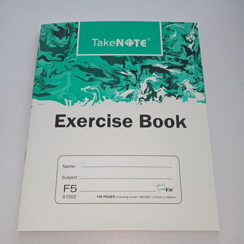 EXERCISE BOOK 100 PAGES INCLUDING COVER/ 60 GSM / 210 MM X 165MM ...