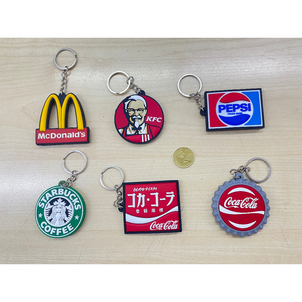 COCA COLA STARBUCKS MCDONALDS KFC PEPSI KEYCHAIN | Shopee Philippines
