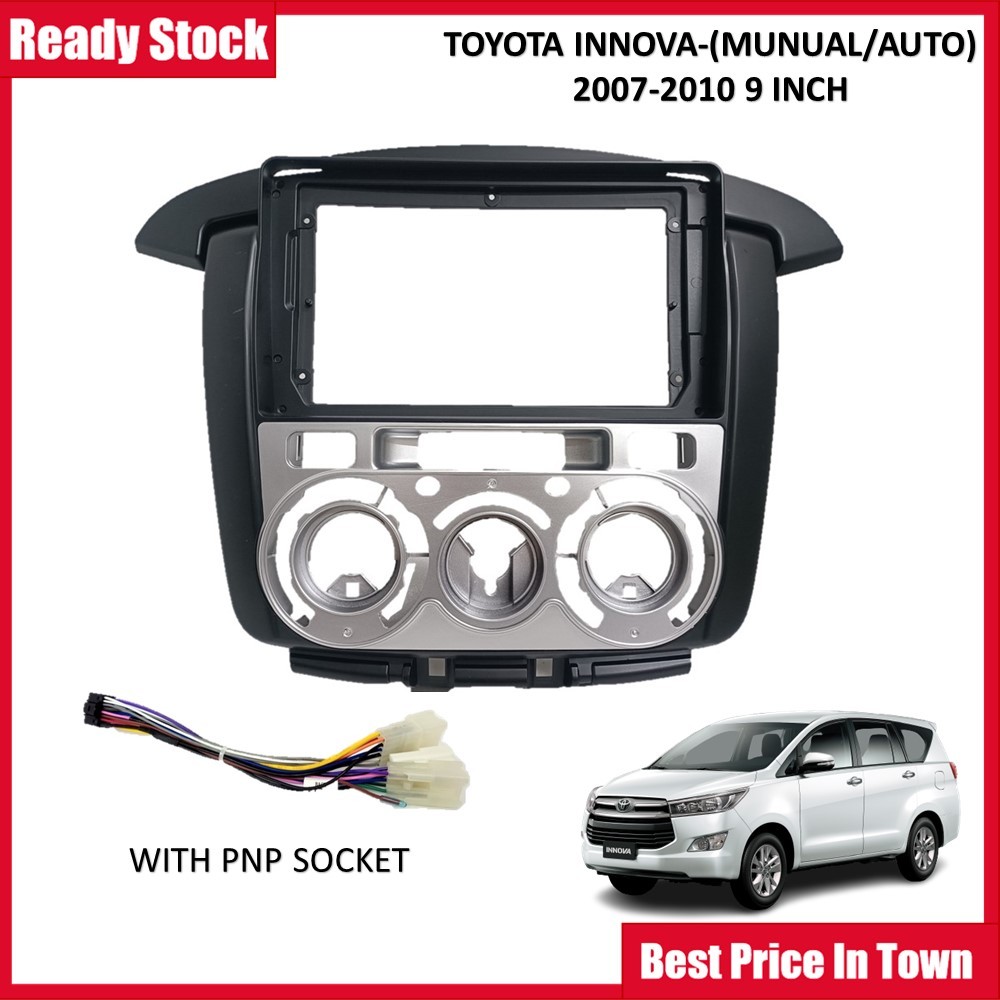Android Player Casing TOYOTA INNOVA-9''(MUNUAL/AUTO)2007-2019-BLACK ...