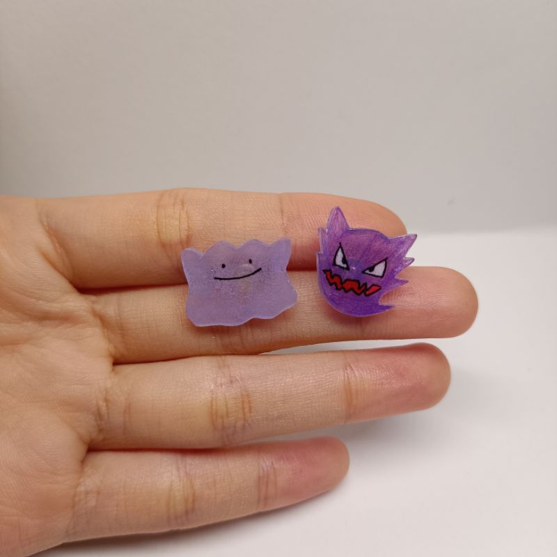 【PuCa】Ditto/Haunter/brooch pin/enamel pin/pokemon series/purple/badge ...