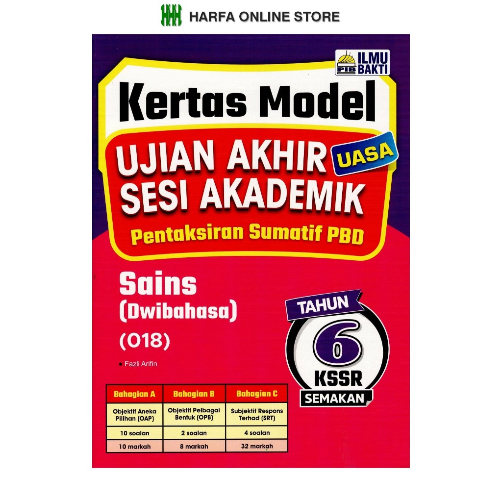 UASA Assessment Model Paper Training Book PBD Bilingual Science ( 018 ...