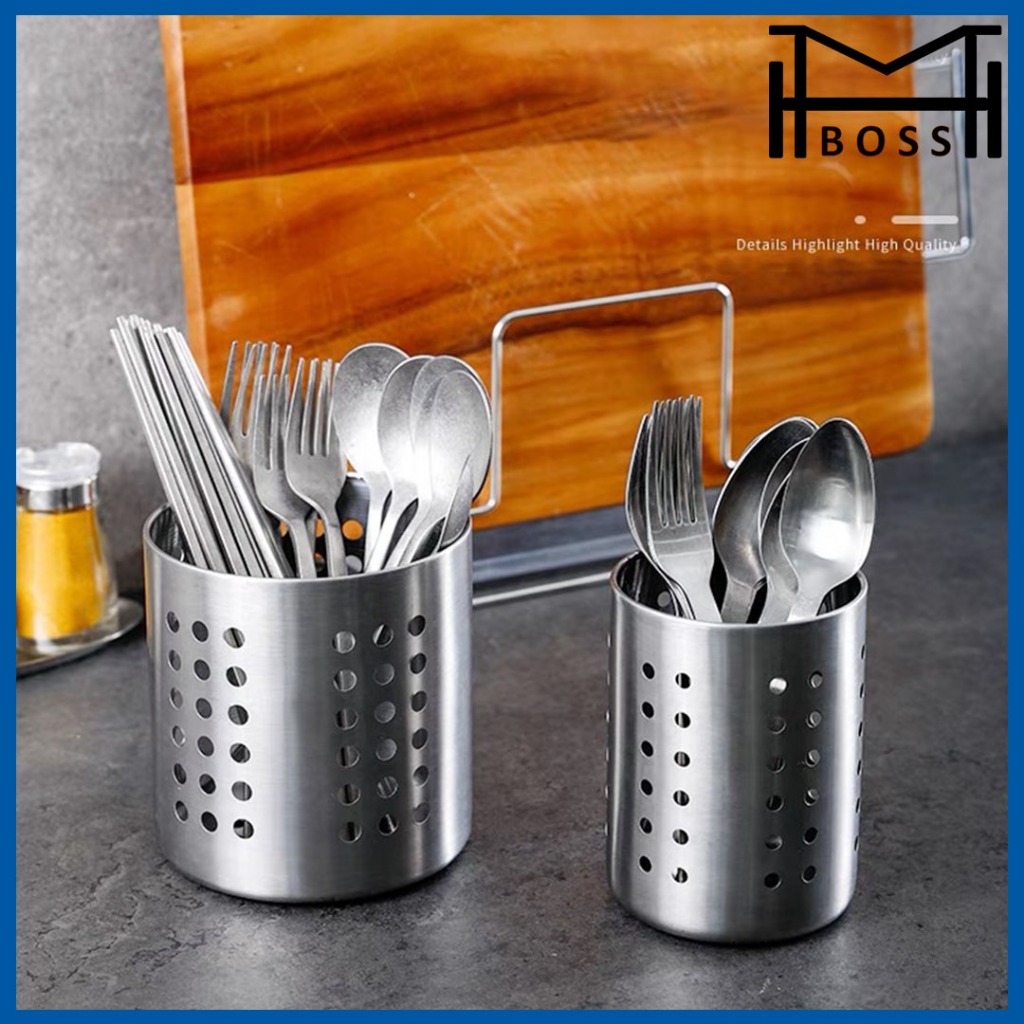 STAINLESS STEEL CUTLERY STAND KITCHEN UTENSIL RACK BEKAS KUTLERI RAK ...