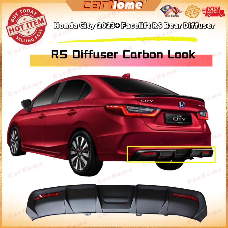 Honda City GN RS 2023 Facelift Diffuser *FLRS* Carbon Look Rear ...