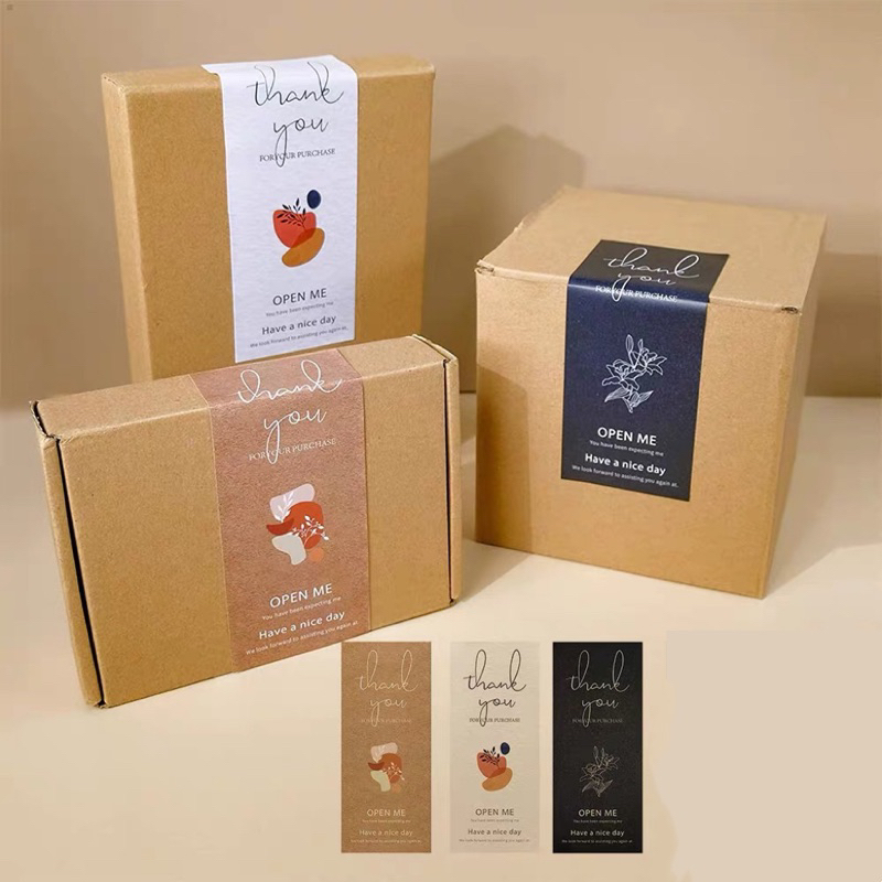 Sticker Thank You Long Sticker Terima Kasih Panjang 10pcs | Shopee ...