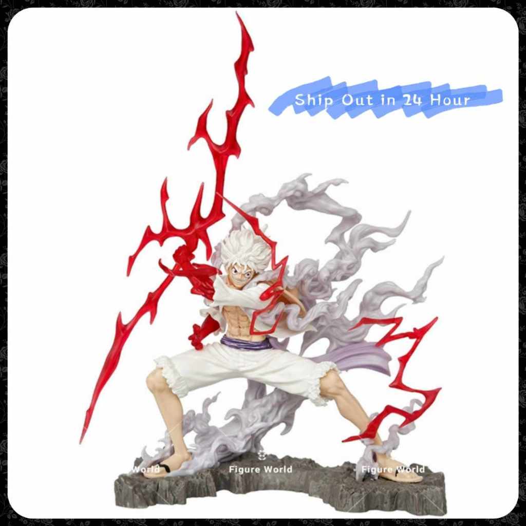 Stock28cm ONE PIECE WINK GEAR 5 SUN GOD LIGHTNING NIKA LUFFY LIGHT UP ...
