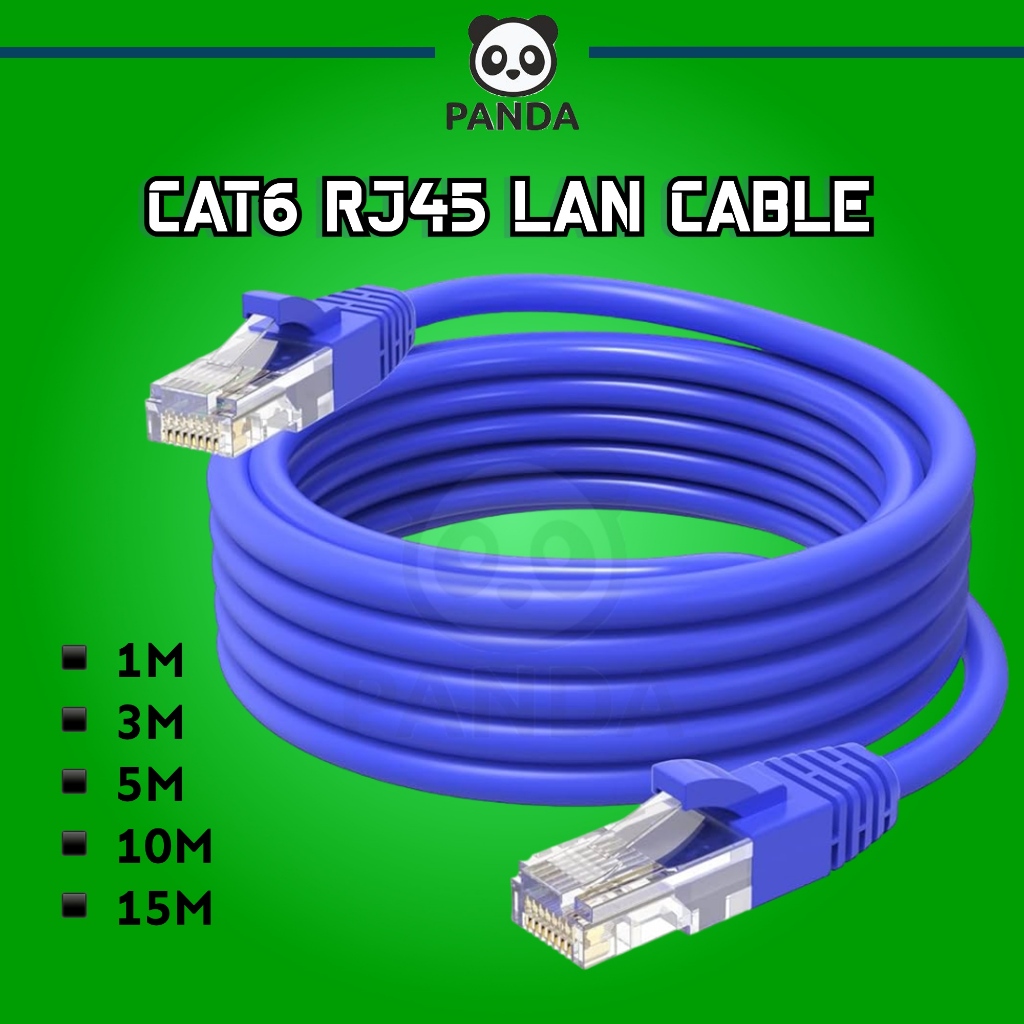 CAT6 LAN CABLE 1M/3M/5M/10M/15M 1000mbps RJ45 Network Cable Gigabit Ethernet Cable High Speed ...