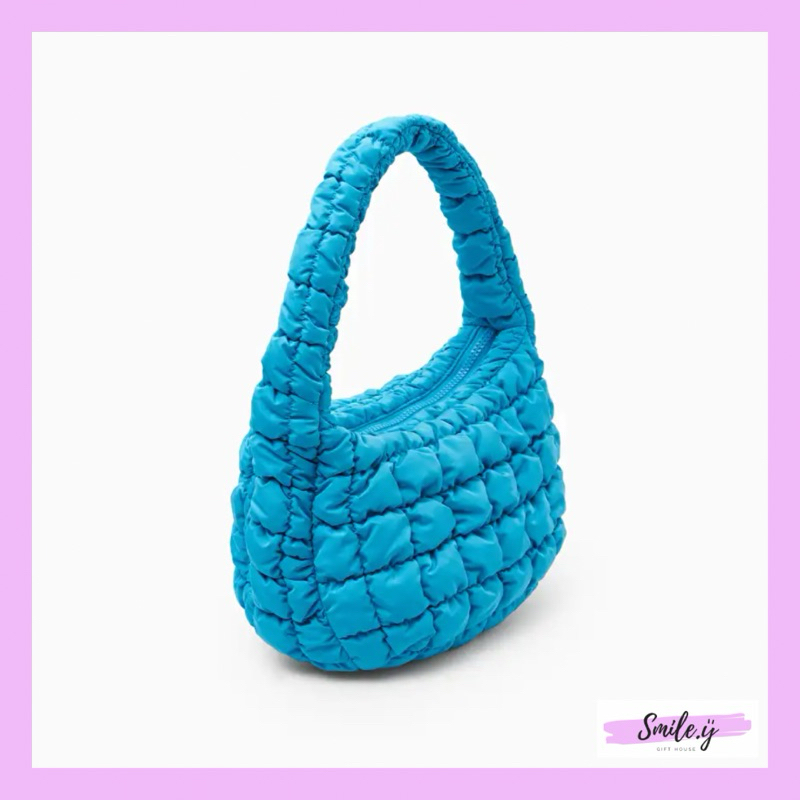 Authentic COS Mini Quilted Bag - Bright Turquoise | Shopee Philippines
