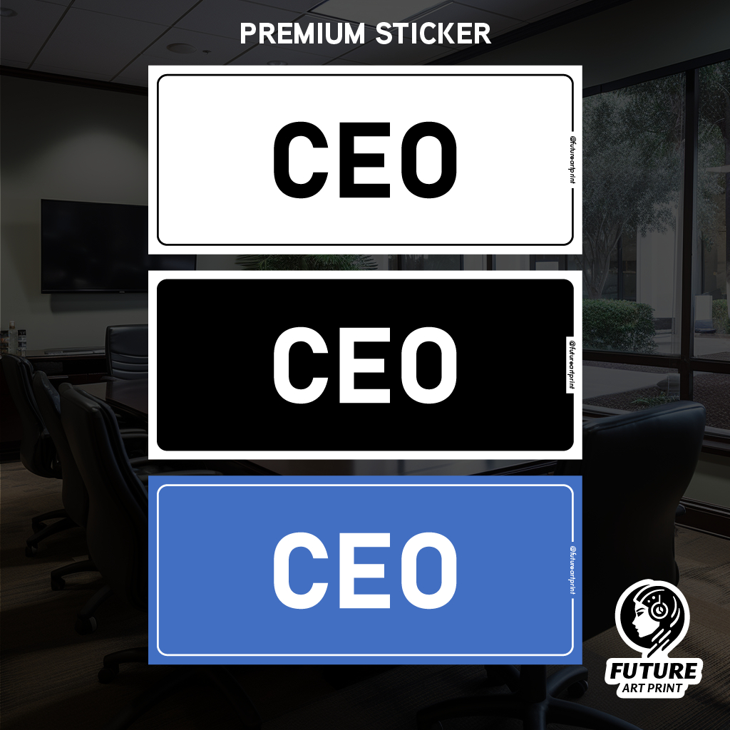 CEO. Boss Office Room. Premium Sticker Sign Notice Signage Label ...