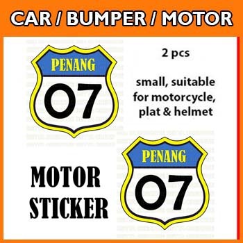 Penang Pulau Pinang Route 66 - Car Sticker / Bumper Sticker / Motor ...