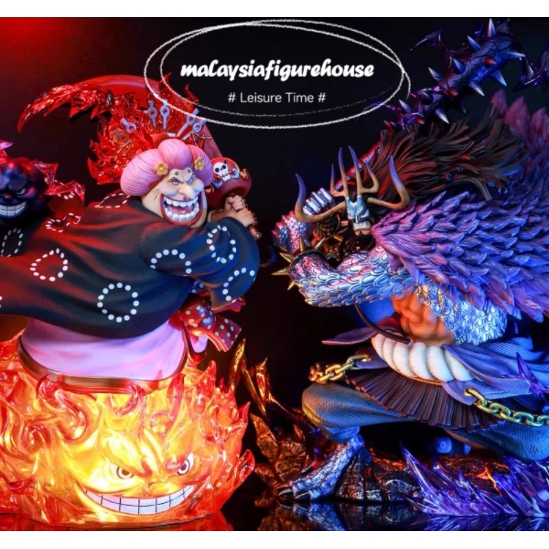30CM ONE PIECE LX FOUR EMPEROR HALF BEAST KAIDO BIG MOM LIGHT UP FIGURE ...