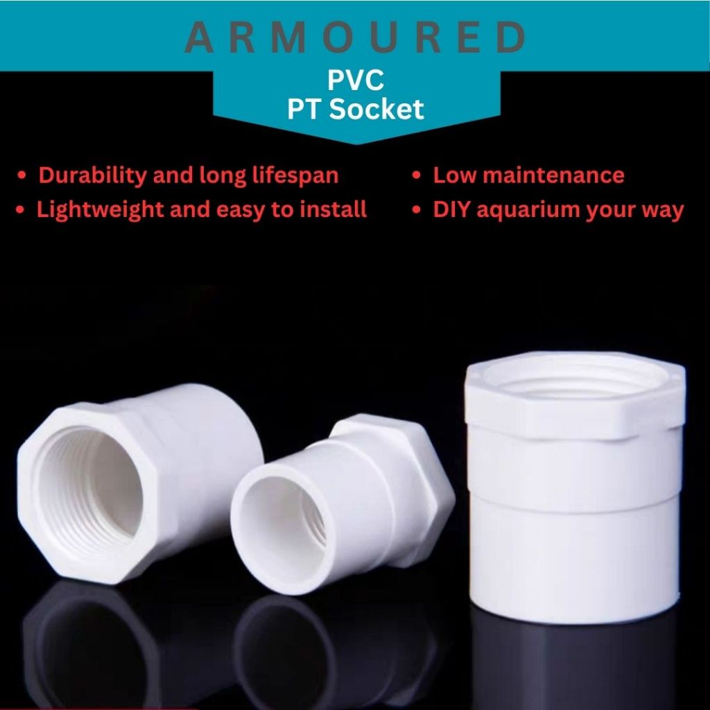 PVC PT Socket Fitting Connector Joint DIY Aquarium for Fish Tank Pond ...