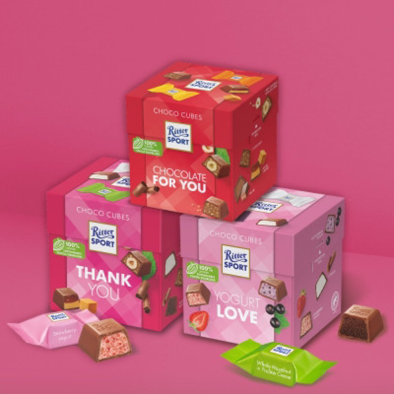 Ritter Sport Choco Cubes 176g Chocolate For You Thank You Yogurt Cube ...